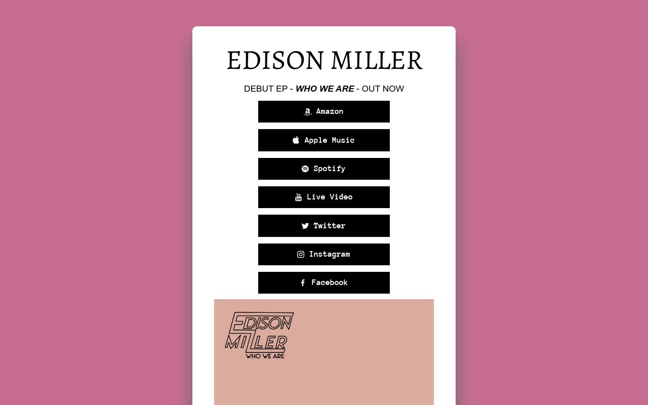 Edison Miller Link Page